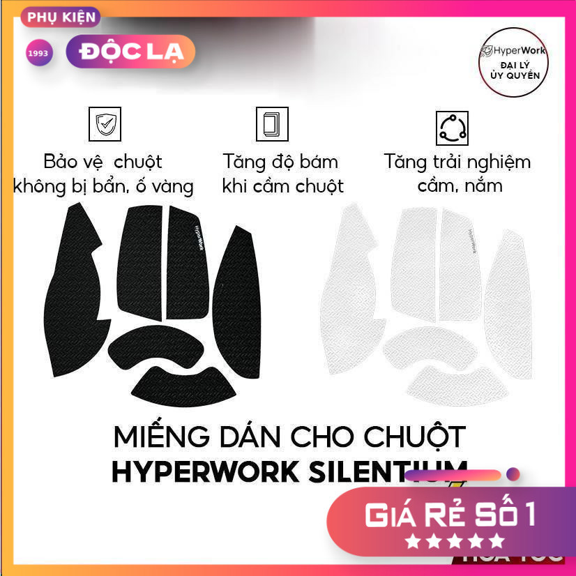 Grip Tape sticker set for HyperWork Silentium MS01 mouse - Genuine ...