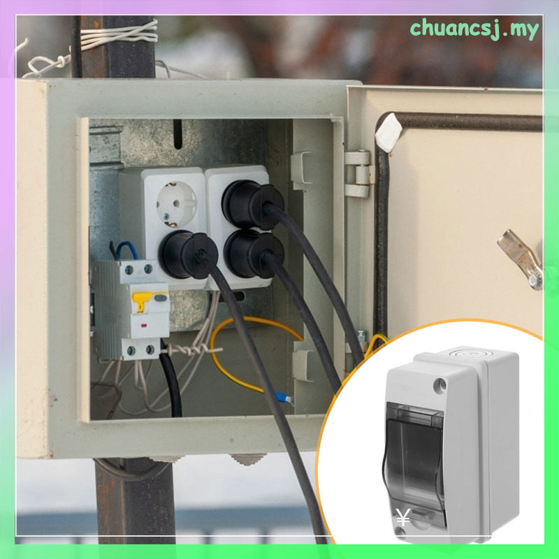 2 Way Distribution Box Pcs Din Rail Enclosure Electronic Junction Case ...