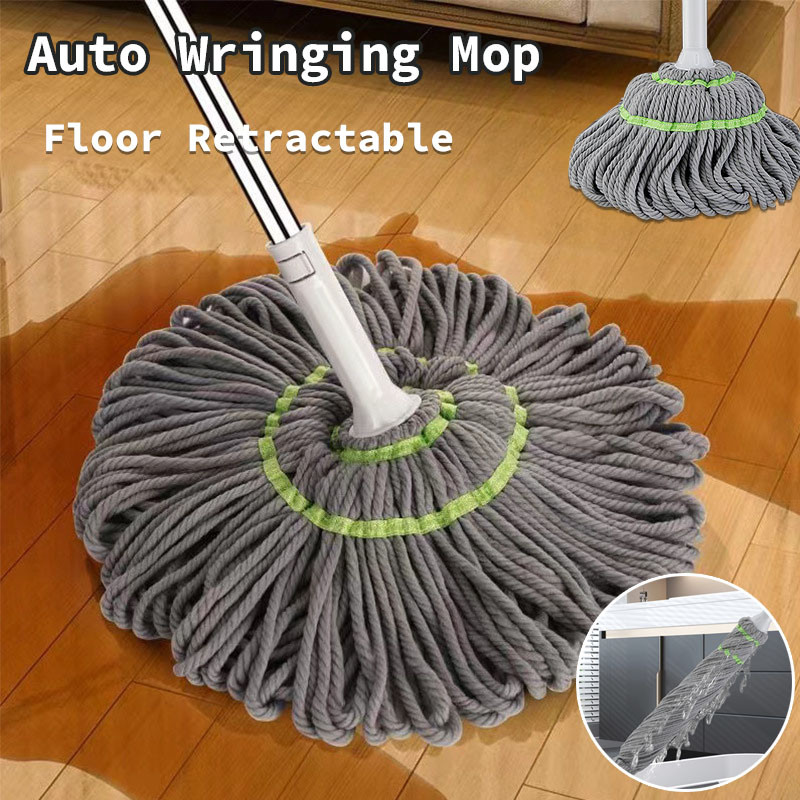 COD No Hand Washing Mop Auto Wringing Mop Floor Retractable Mop Self ...