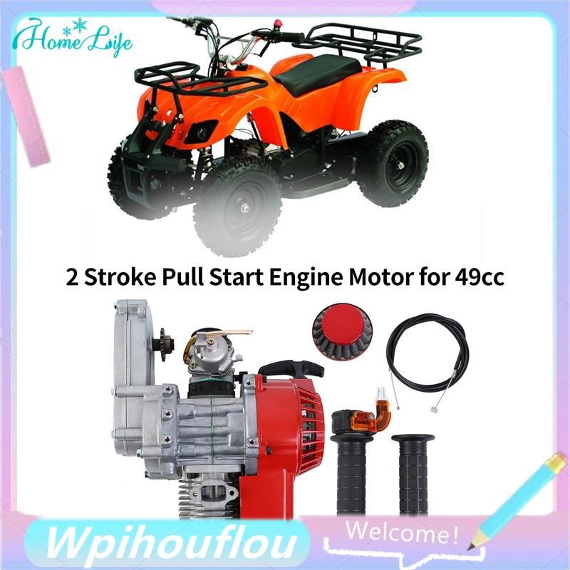 [HoME&life] Pocket Bike Engine 2 Stroke Pull Start Engine Motor 49Cc ...