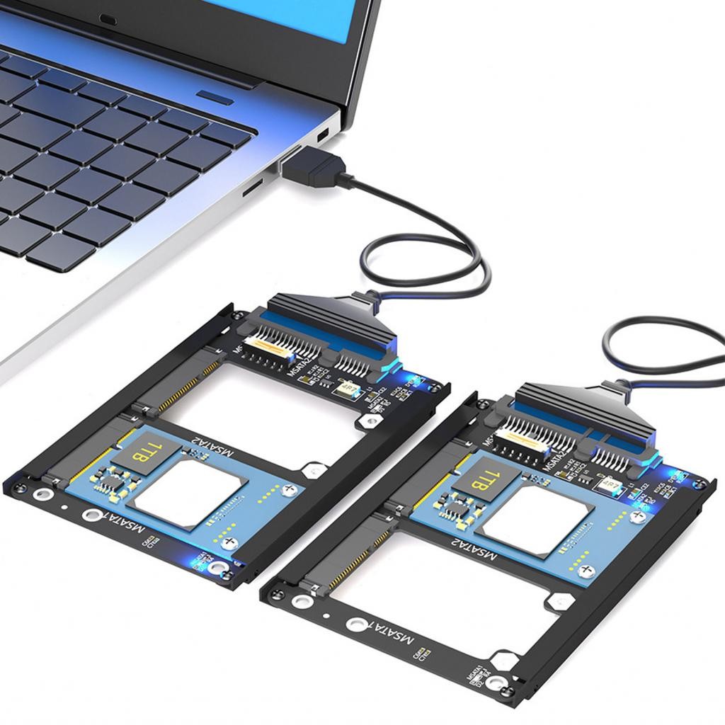 Ssrroo Dual MSATA SSD To 2.5inch SATA III Adapter Converter 6Gbps ...