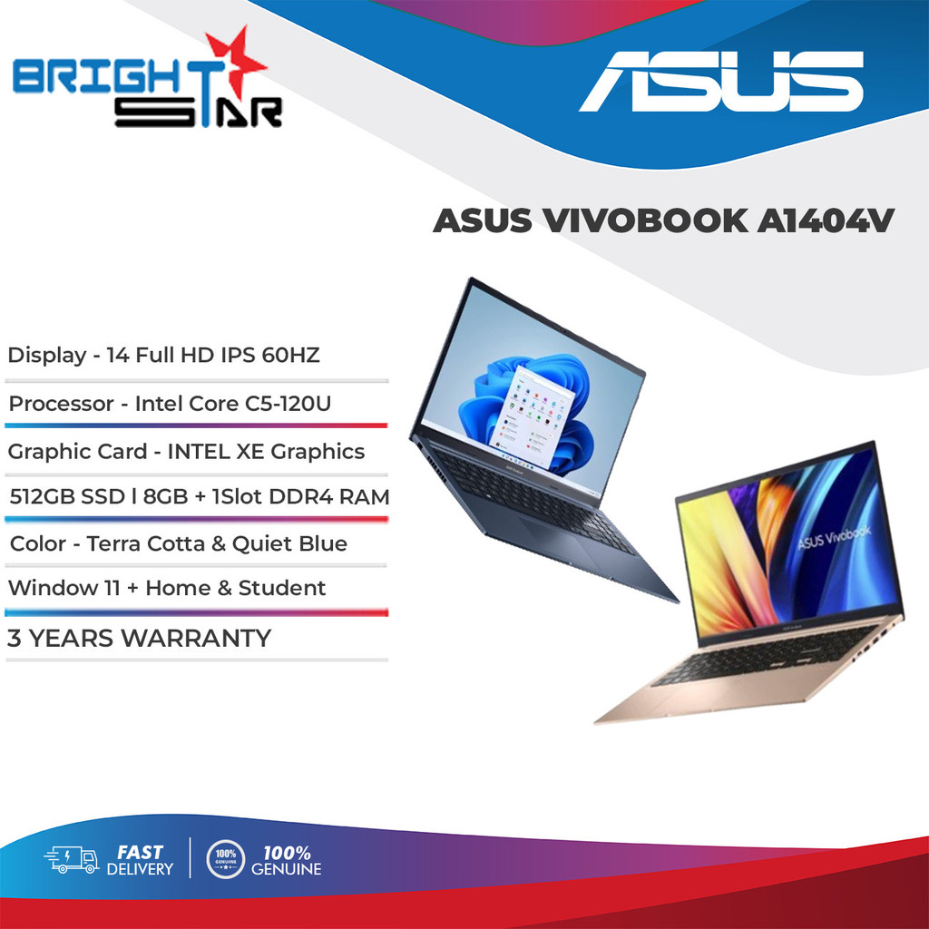 ASUS Vivobook A1404V-APB007WS/A1404V-APB008WS (Intel C5-120U/16GB DDR4 ...