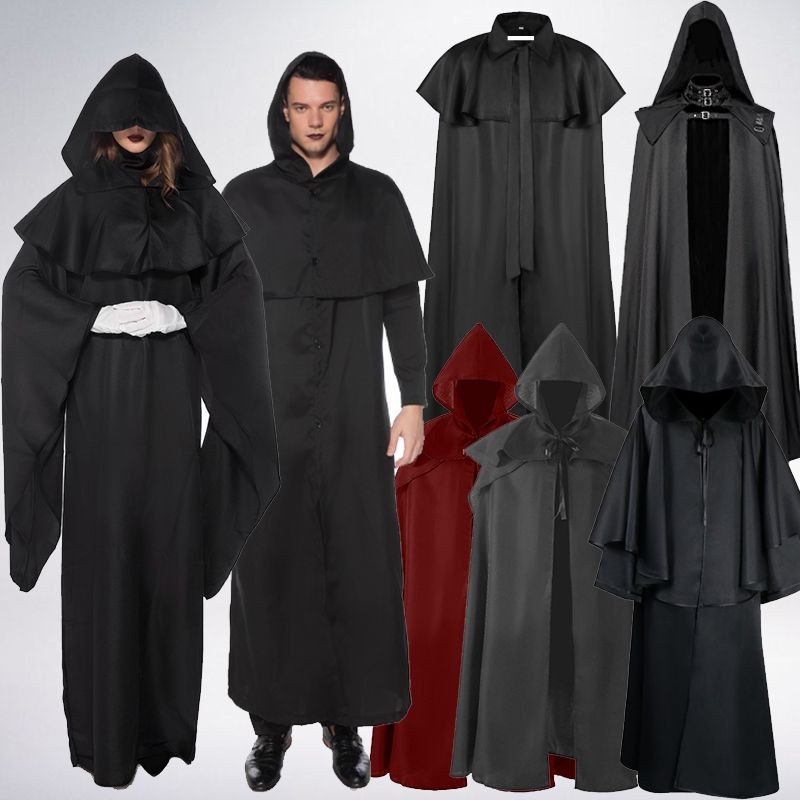 Halloween Wizard Cloak cosplay Vampire Death God Demon Cloak Cloak ...