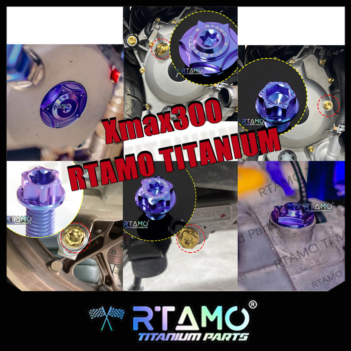 RTAMO Titanium Gr5 Xmax Engine Oil Plug Xmax Gear Oil Plug Oil Bleed ...
