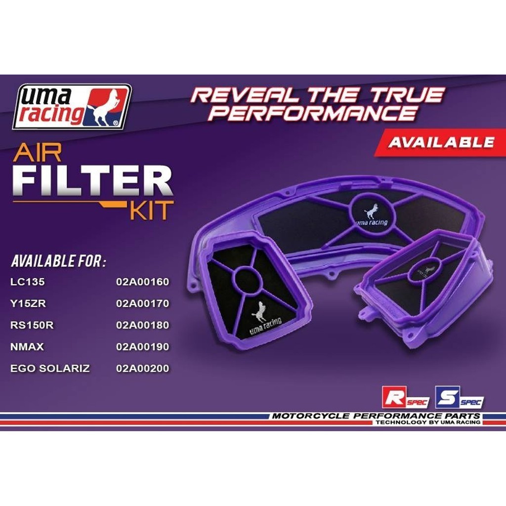 UMA RACING AIR FILTER Y15 Y16 LC135 V1 - V8 NMAX V1 V2 NVX FZ150I V3 V4 ...