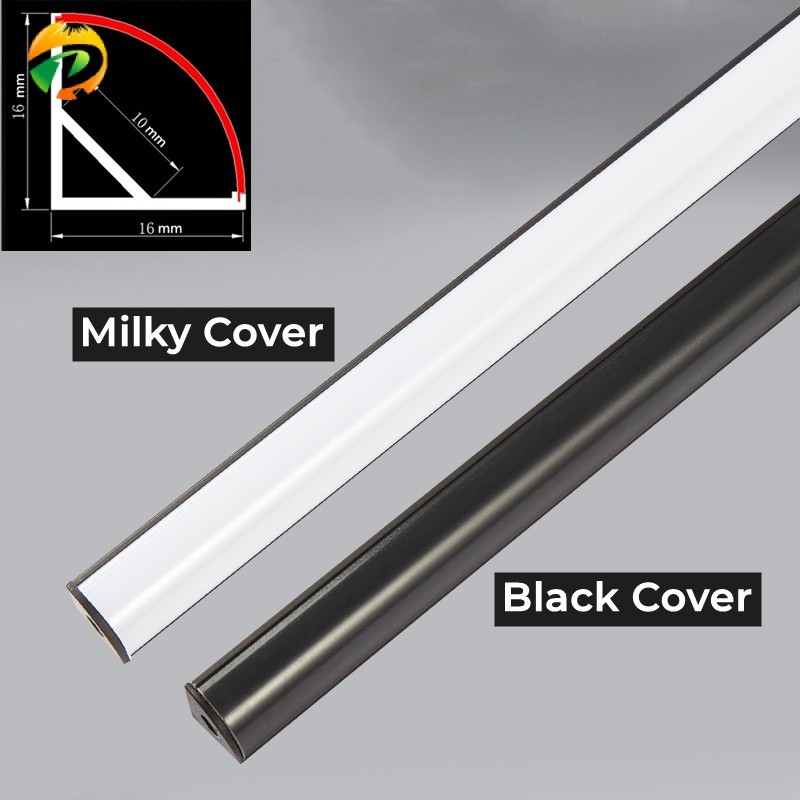(JJ)0.51m AC220V V-type LED Black Tube Bar Lamp Aluminum Profiles ...