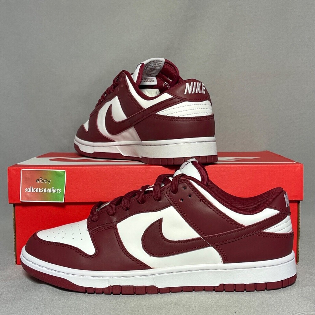Nike Dunk Low Retro UK9 DD1391-601 Team Red White EUR44 Burgundy ...
