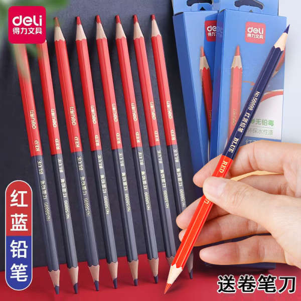 pencil pencils pensel Pensil merah dan biru Deli, pensel khas perubatan ...