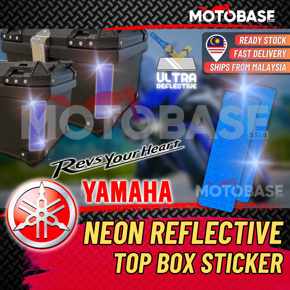 YAMAHA Top Box Safety Reflective Sticker 2 pcs MT09 Tracer 9 GT Tenere ...