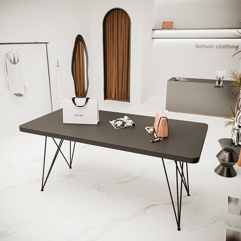 Clothing Store Black Display Table Table-Console Middle Island Table ...
