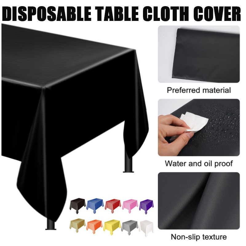 Disposable Table Cover Waterproof PEVA Table Cover Colorful Plastic ...