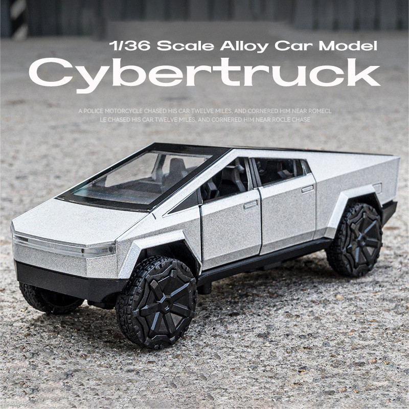 TESLA Cybertruck Pickup Diecast Model Scale 1:36 With Light & Sound ...