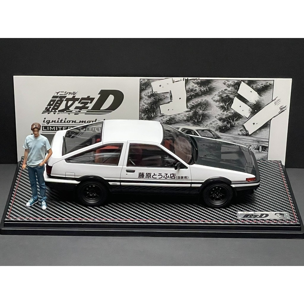 1/18 Initial D IG Ignition Toyota AE86 Initial D Fujiwara Takumi Comic Doll Edition Global ...