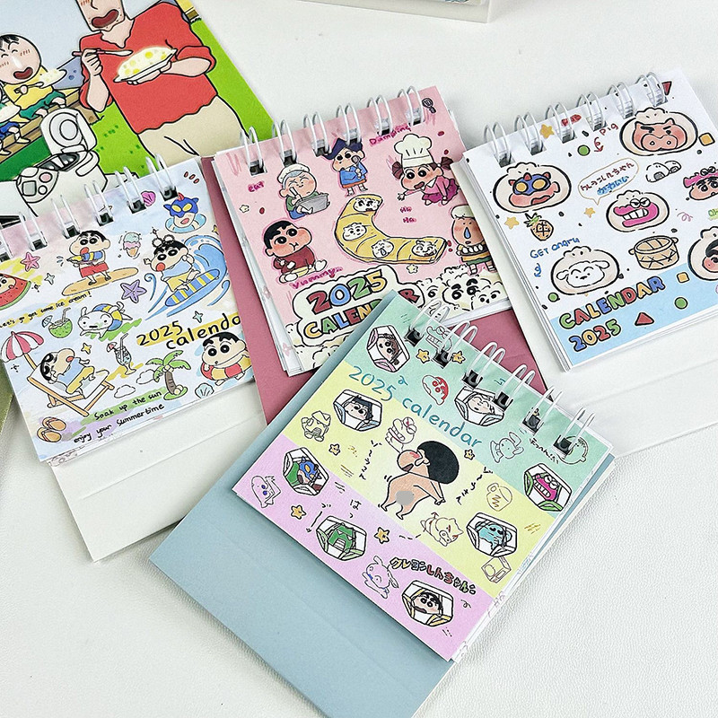 2025 Crayon Shin-Chan Calendar Cute Capybara Mini Desktop Calendars ...