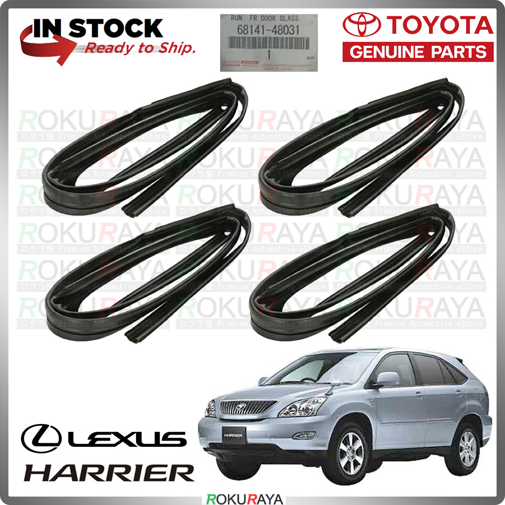 ORIGINAL 4PCS Toyota Harrier Lexus ACU30 MCU30 Run Channel Glass Door ...