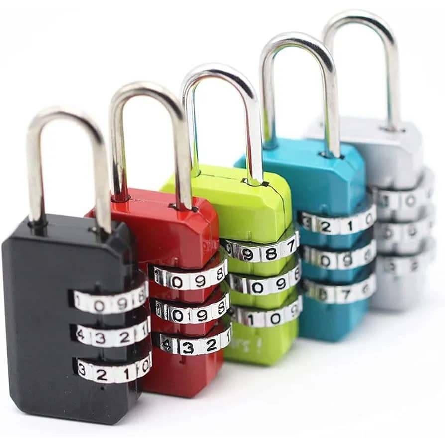 [Ukana.] Small 3 Digit Combination Lock Portable Small Padlocks ...