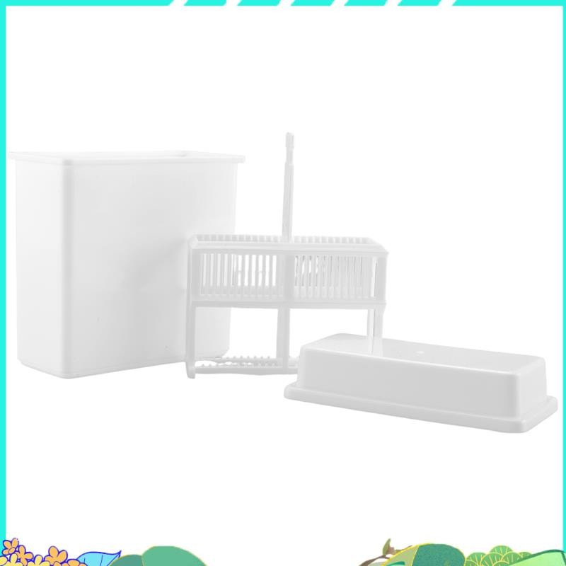2 in 1 White 24 Pieces Microscope Slides Staining Rack Dish Set ...
