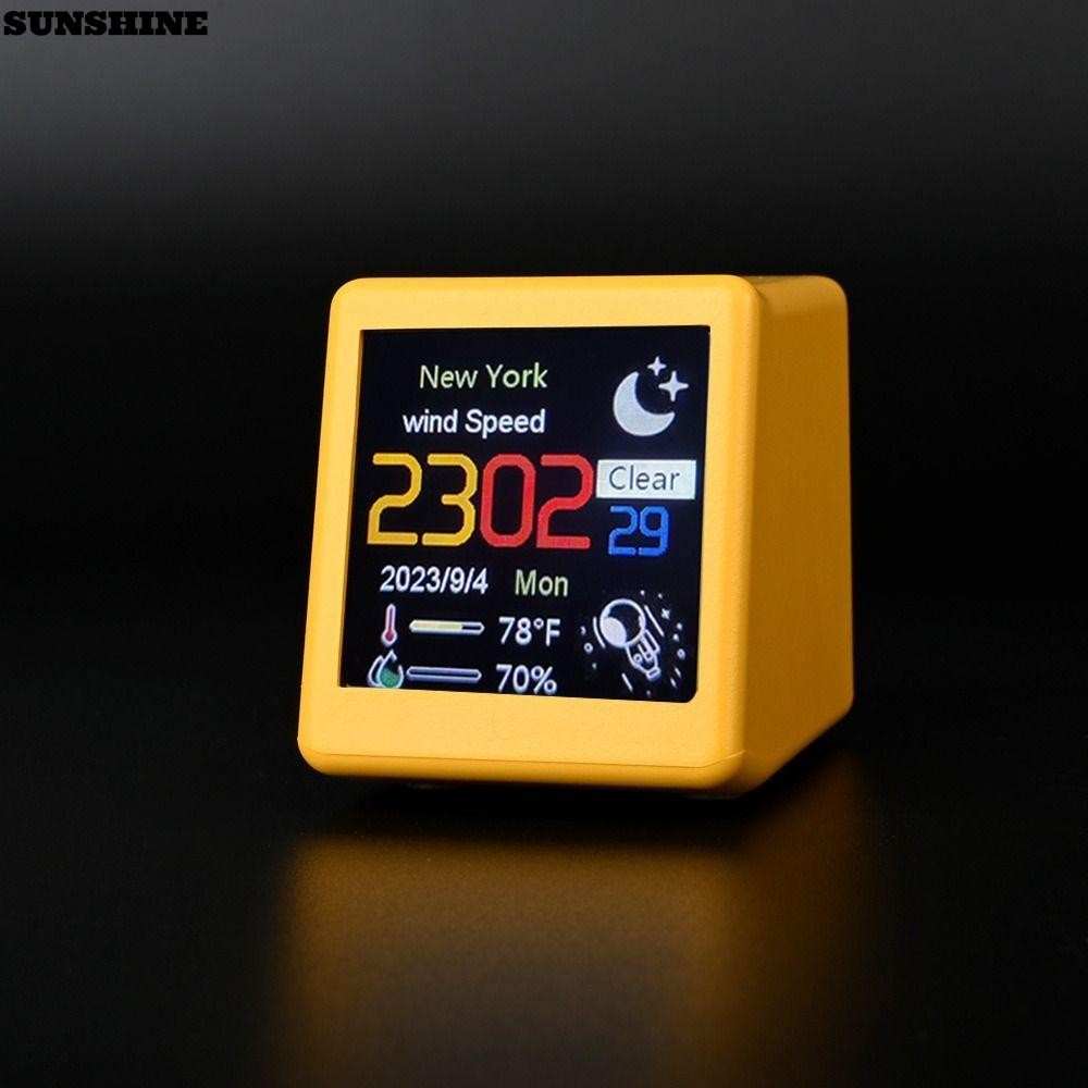 1SUNSHINE Smart Clock, with Full Screen Gif Animation WiFi Weather ...