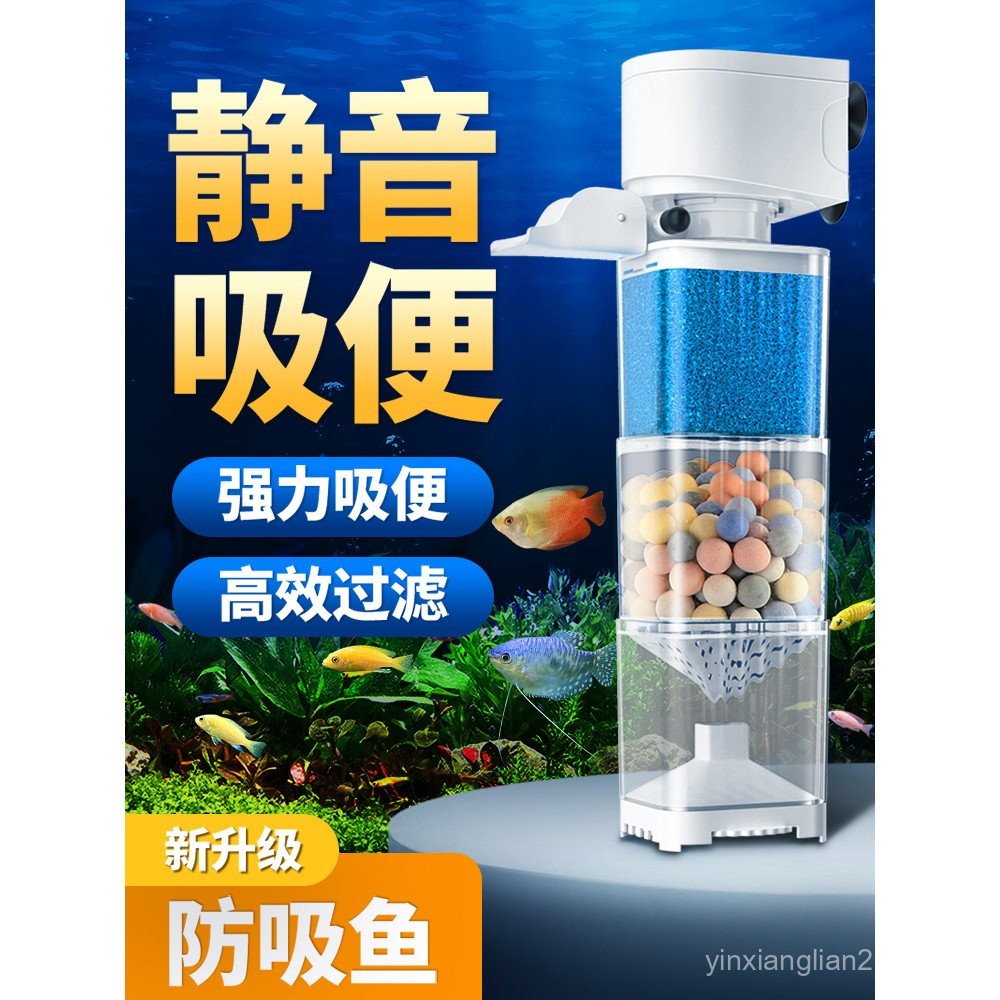 Penapis Tangki Ikan Kecil Penjana Oksigen Ultra-tenang Terbina dalam ...