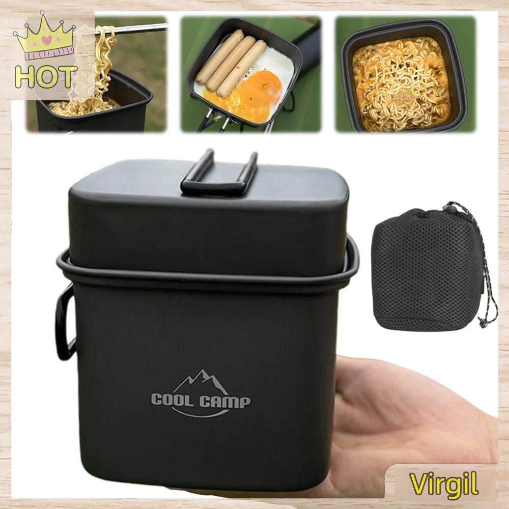 [Virgil.my] 2 In 1 Camping Cookware Set with Storage Bag Folding Frying ...