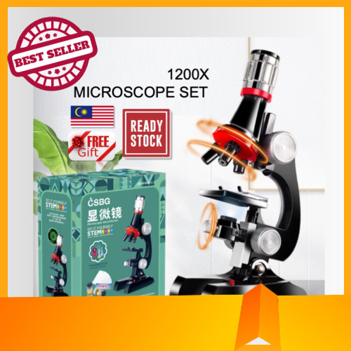 STEM 1200X Microscope Set Full Set for School Children Kids - Mikroskop ...