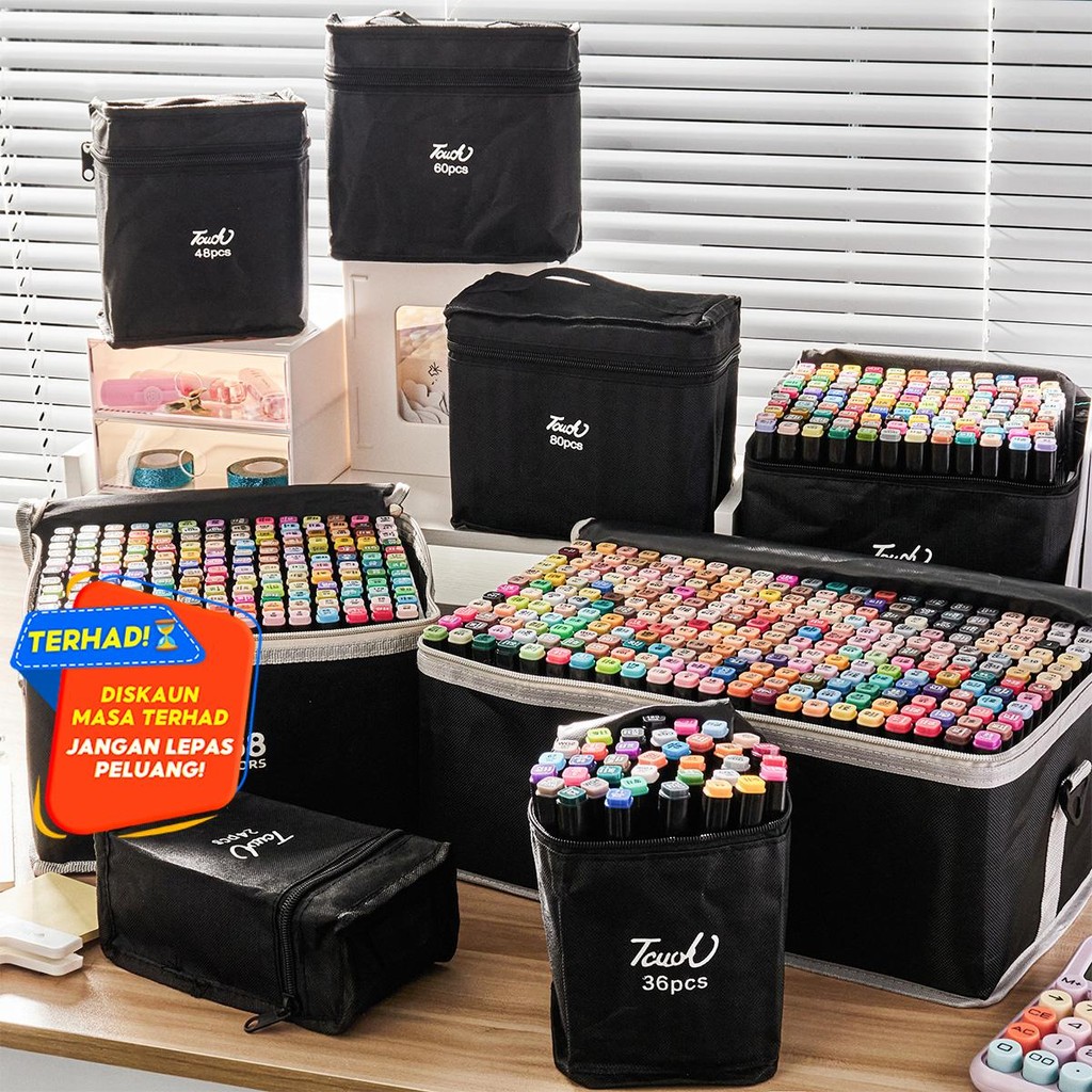 24/36/48/60/80 Color Double-head Marker Set for Sketching, Writing ...