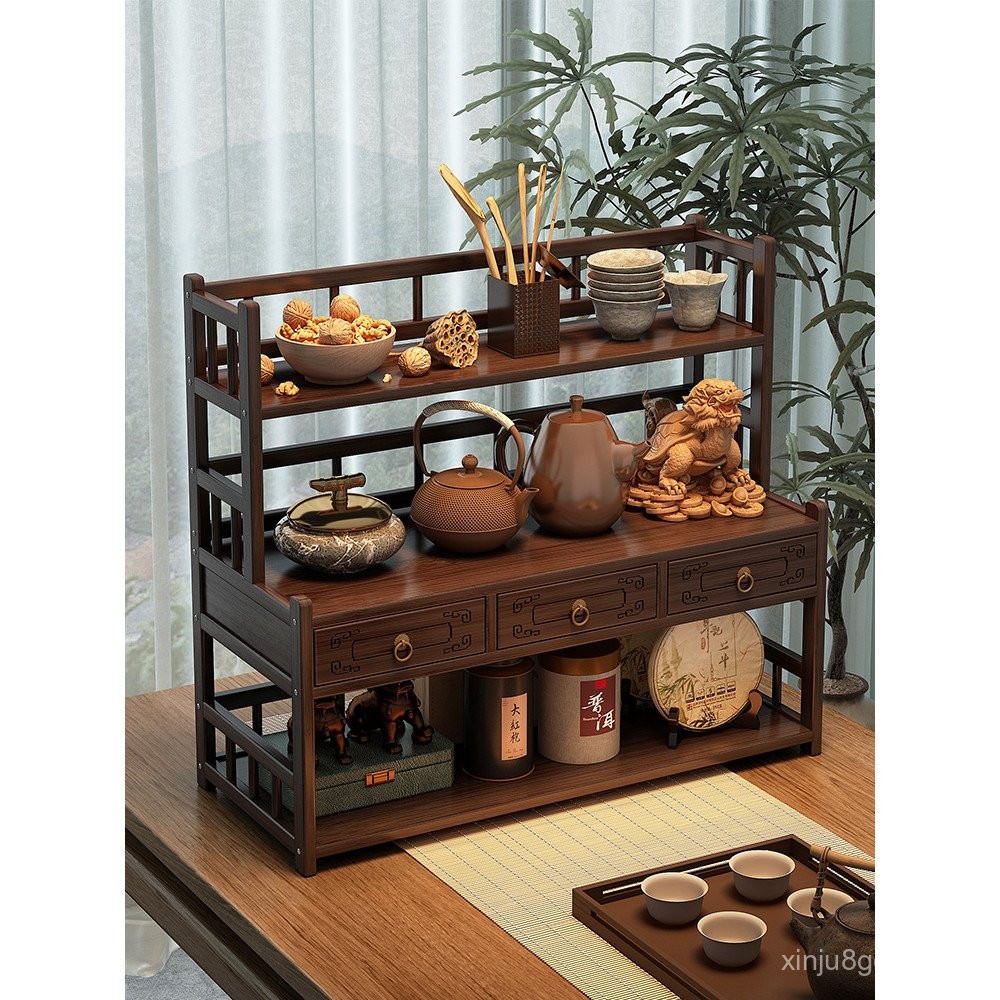 Desktop Bogu Rack Small New Chinese Tea Set Purple Clay Pot Shelf ...