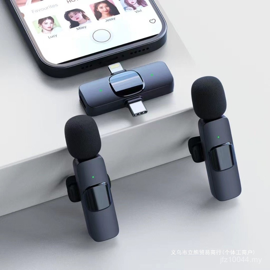 Influencer Mini Live Radio Vlog Small Microphone K9 Lavalier Dynamic ...