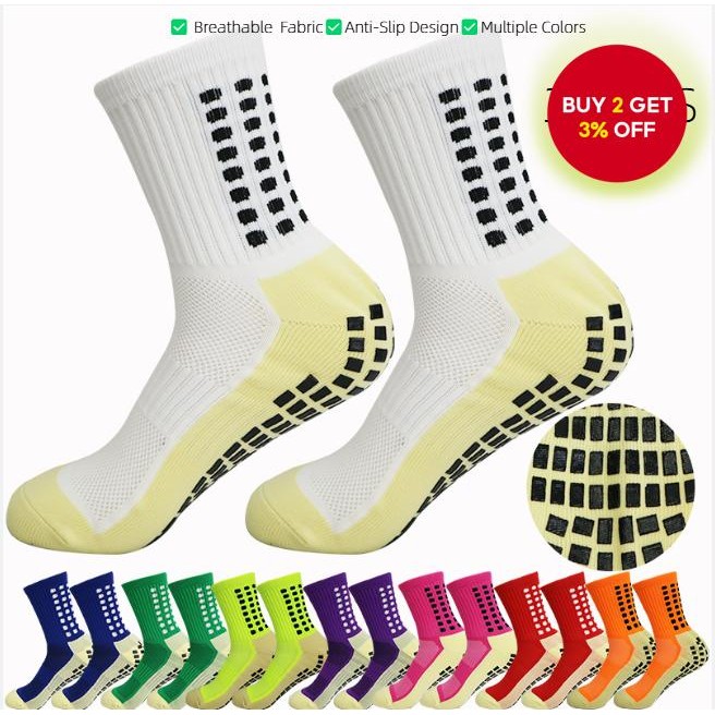 3 Pairs Professional Anti-Slip Football Socks - High-Performance Sports ...