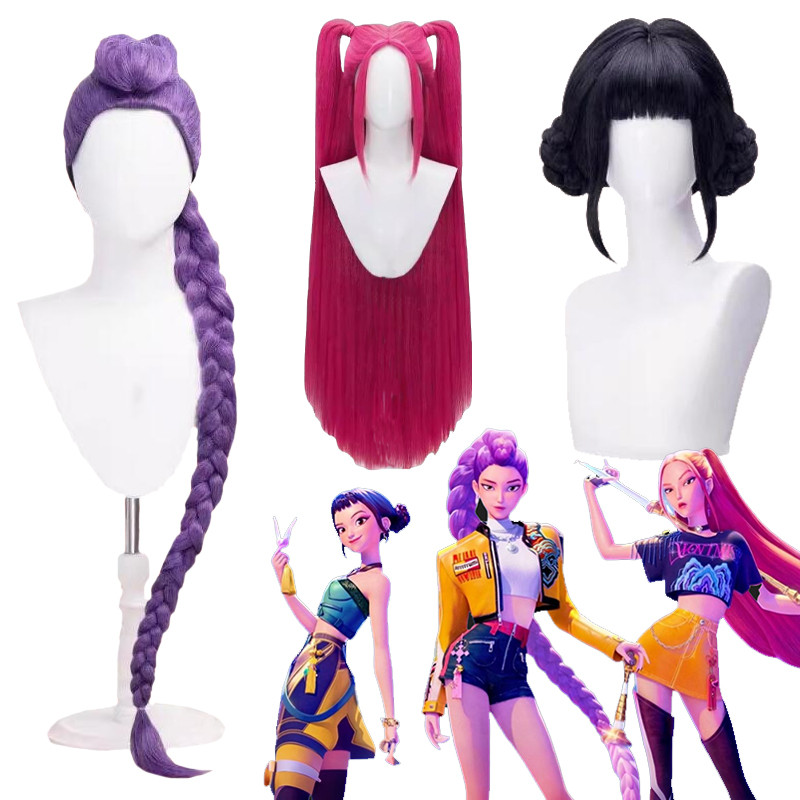 Cosplay Wig K-Pop Demon Hunters Rumi Mira Zoey Beibi Huntrix Wig ...