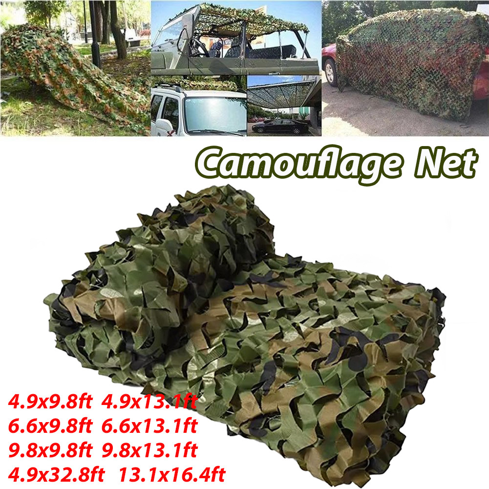 Camouflage Net Woodland Army Camo Netting Camping Sun Outdoor Shelter ...