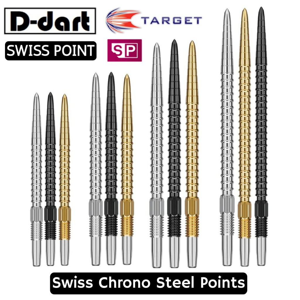 TARGET Dart Point - SWISS CHRONO POINT BLACK/GOLD/SILVER REPLACEMENT ...