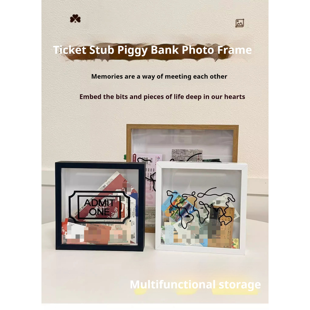Wooden Ticket Stub Storage Frame Hollow Extra Thick Air Ticket/Concert ...