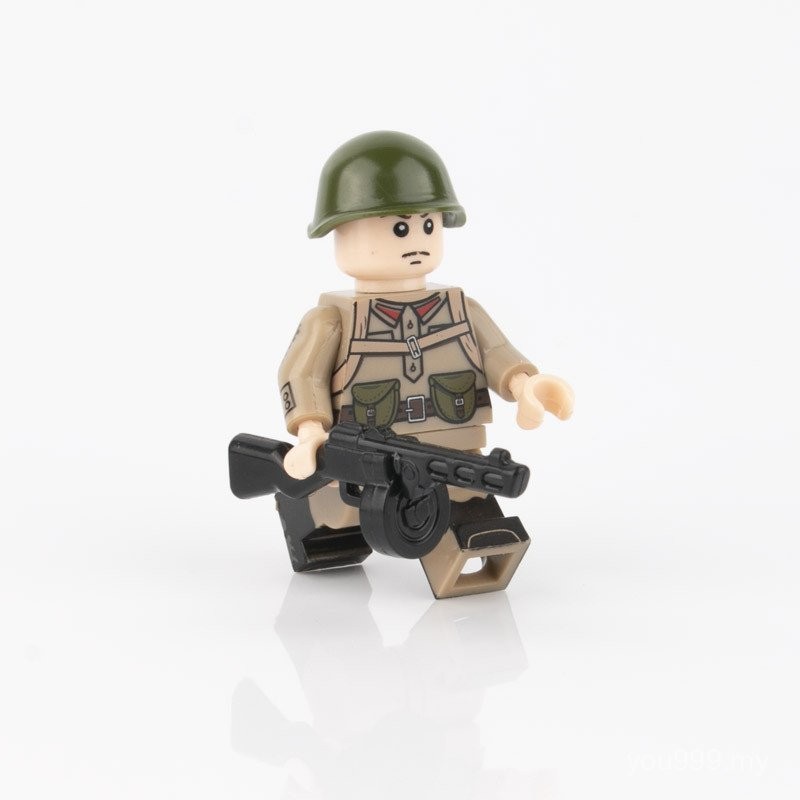 Small Particle Building Blocks World War II Military Soldier Minifigure ...