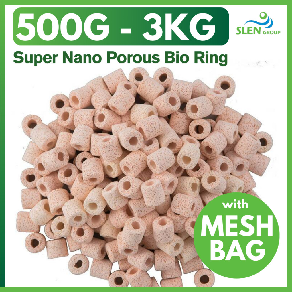SLEN Premium Bio Ring [500g-3kg] Bacteria Ring Breathing Ring Filter ...