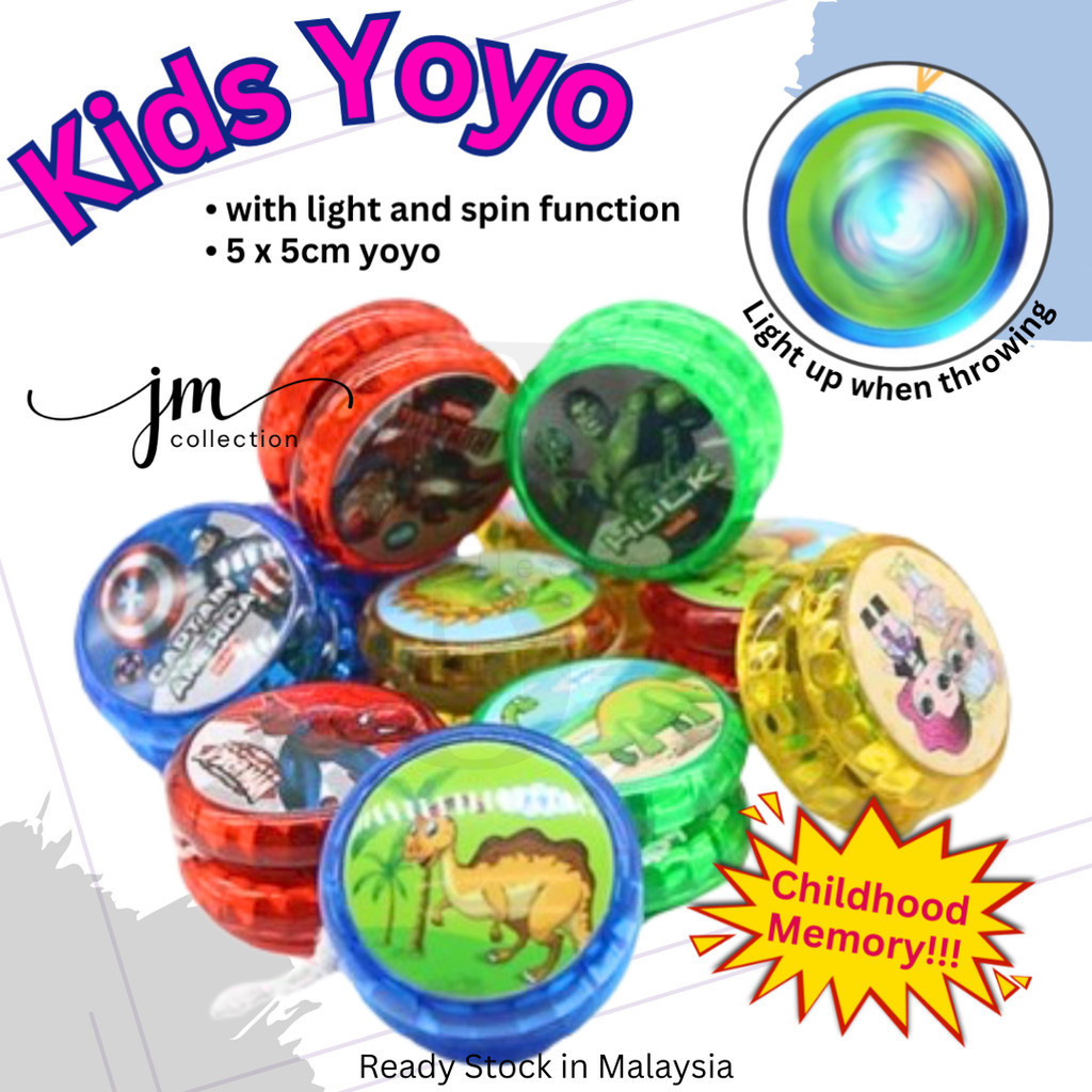 Ready Stock !!! Kids Yoyo with Light and Spin Function Cartoon Movie ...