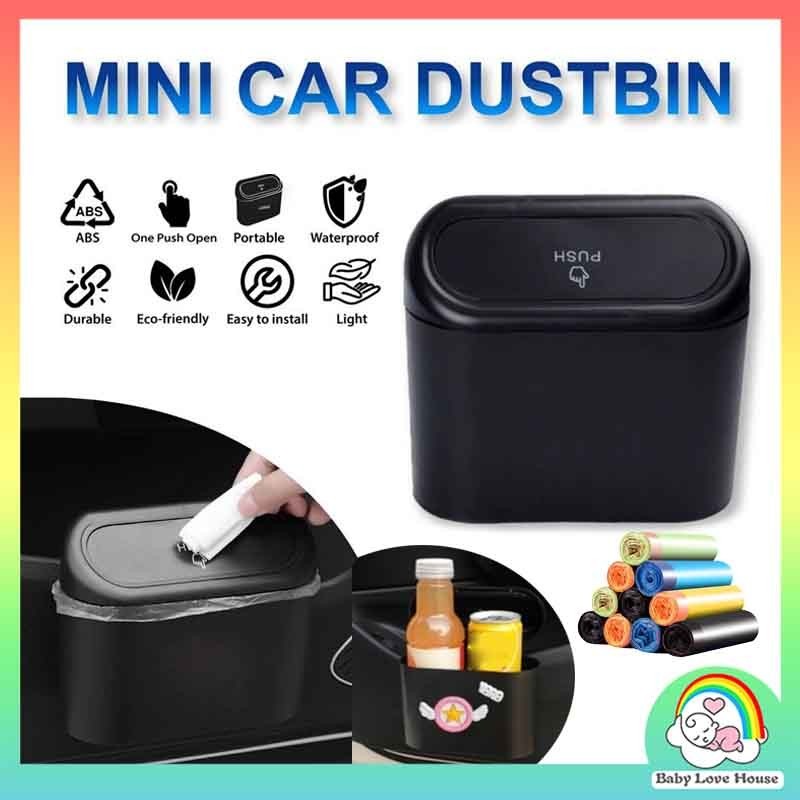 Car Dustbin Box Trash Bin Rubbish Box Mini Hanging Back Seat Waterproof ...