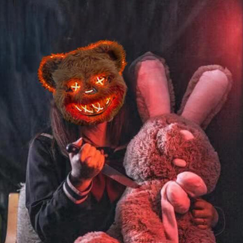 Party Scary Masks Halloween Creepy Bunny Mask Killer Bunny Mask ...
