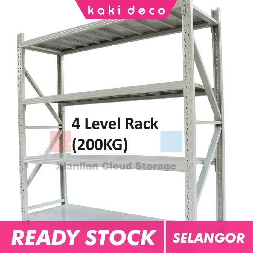 KakiDeco 200KG Grey Heavy Duty Multi Layer Steel Rack 4 5 6 Layer ...