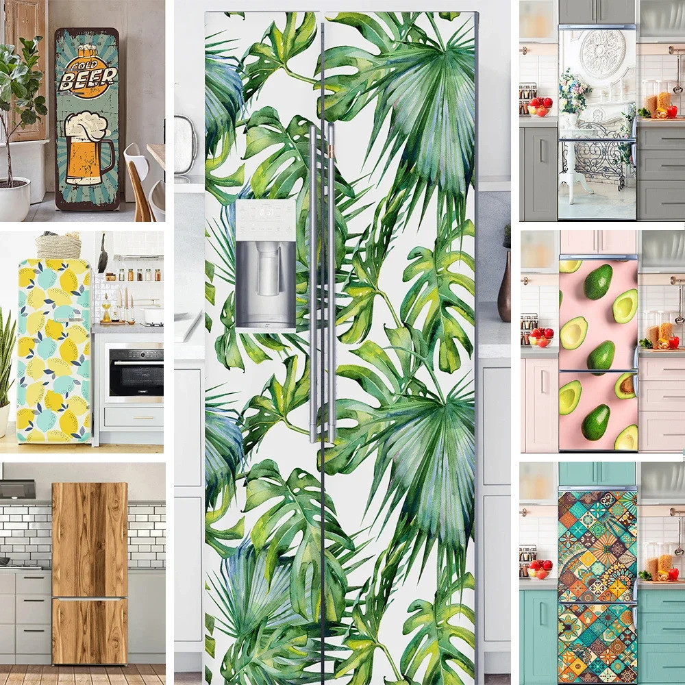 Custom Fridge sticker wallpaper Refrigerator Sticker Decal Mural ...