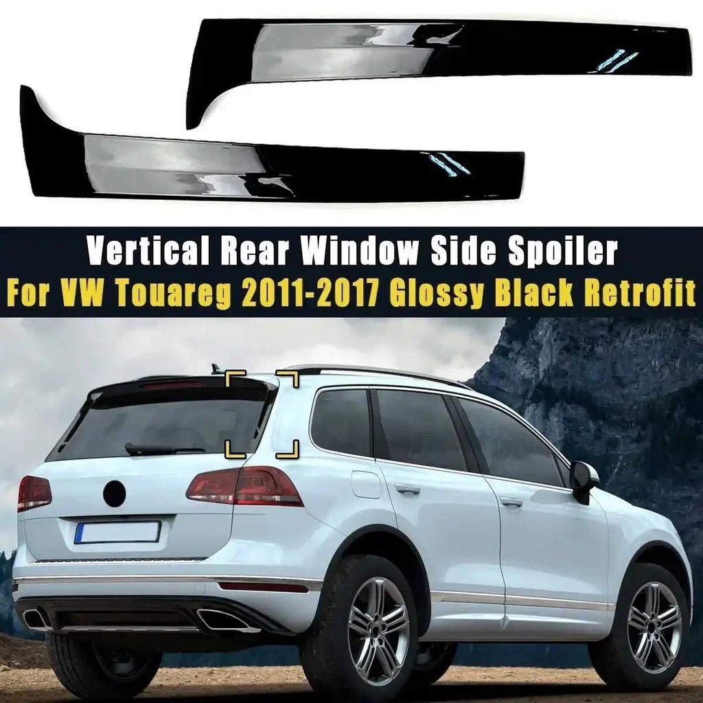 Pair Vertical Rear Window Side Spoiler Canard Splitter For VW for ...