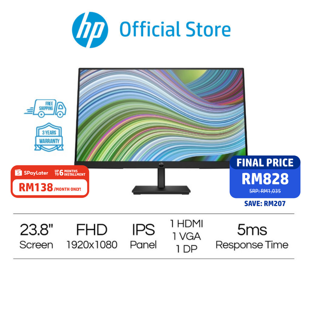 HP P24h G5 FHD Monitor | Shopee Malaysia