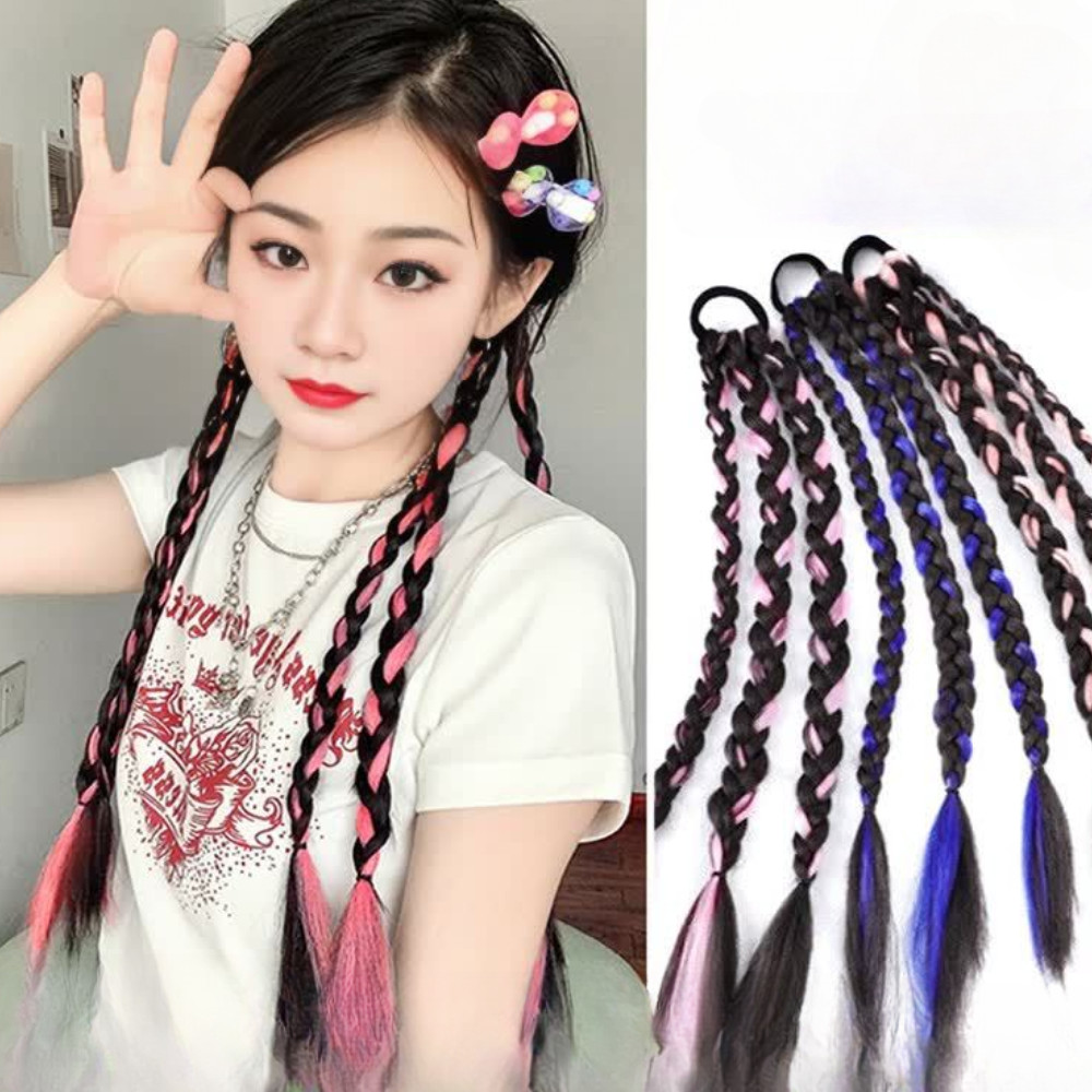 Wig Female Boxing Braids Sweet Cool Hot Girl Dirty Braids Highlighting ...