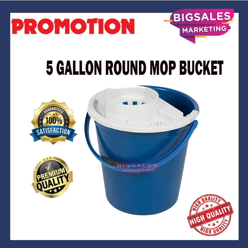 5 Gallon Mop Bucket Round Mop Pail FRM181 / Bekas Plastik Baldi Tong ...