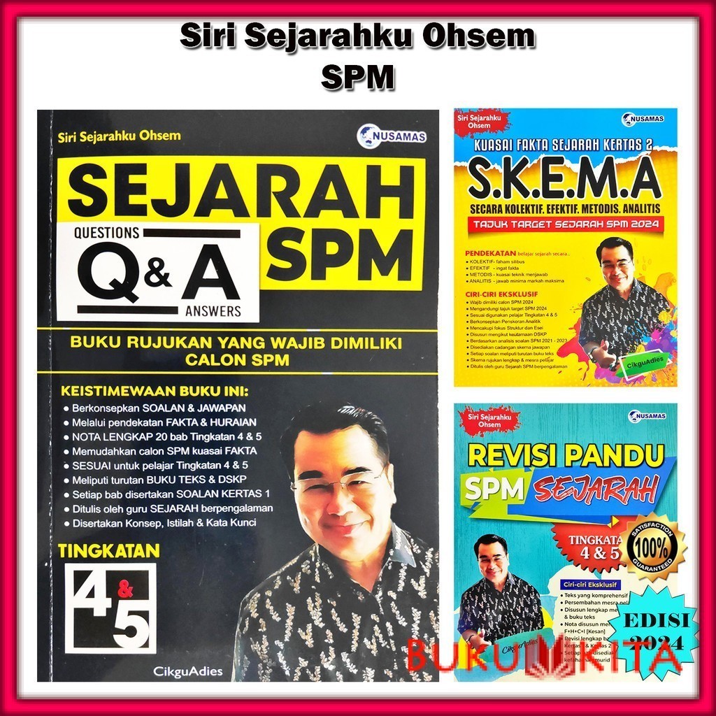 Buku Rujukan : Siri Sejarahku Ohsem SPM Edisi 2024 - Kuasai Fakta Sejarah Kertas 2 / Revisi ...