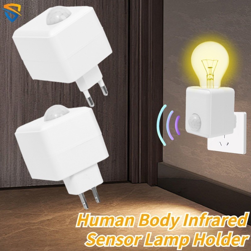 E27 Wall-mounted Motion Detector Lamp Base Energy-saving Human Body ...