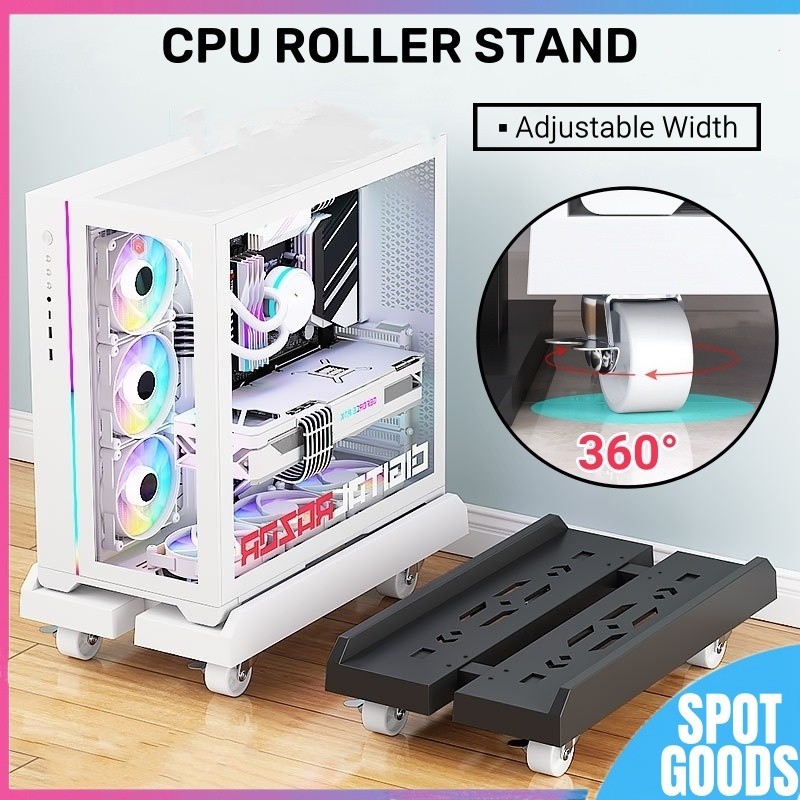 Specool-Computer Stand CPU Roller Stand With Wheels For Computer PC ...