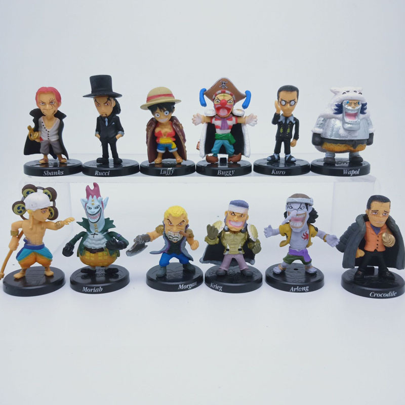 12Pcs 5.5cm One Piece Oka Shichibukai Gekko Moria Monkey DLuffy Nami ...
