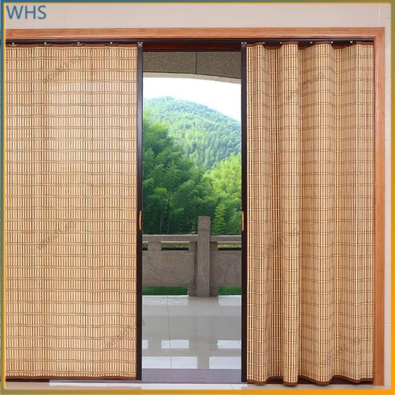 Bamboo Curtain Folding Sliding Door Bamboo Curtain Door Partition ...