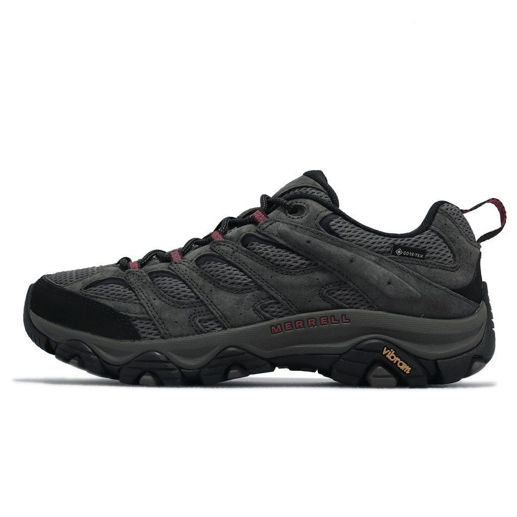 Merrell Hiking Shoes Moab 3 GTX kalis air lebar terakhir kelabu gelap ...